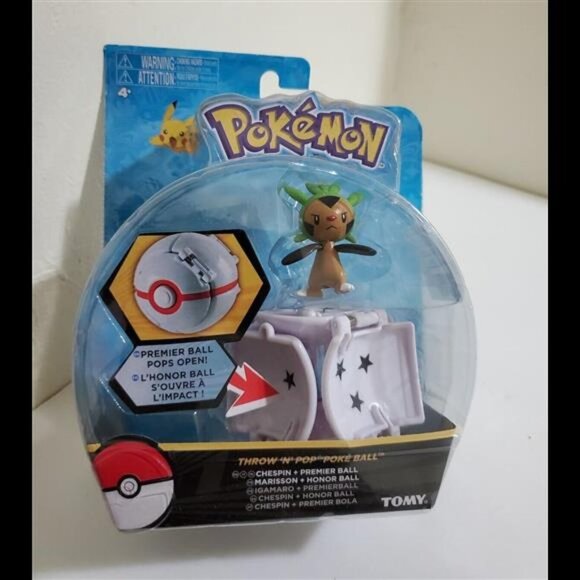 Pokemon | Toys | Pokemon Throw N Pop Pokeball Chespin Premier Ball ...